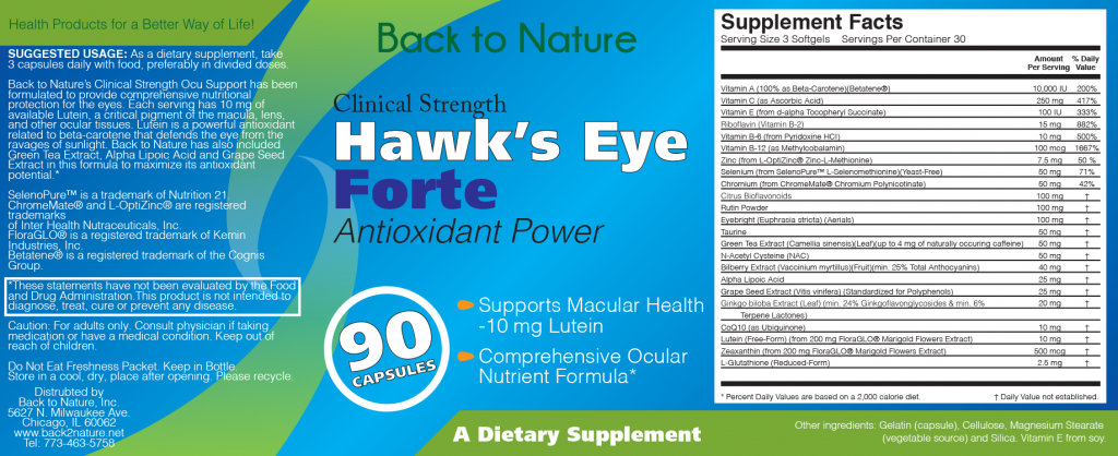 Hawk’s Eye Forte – Back 2 Nature
